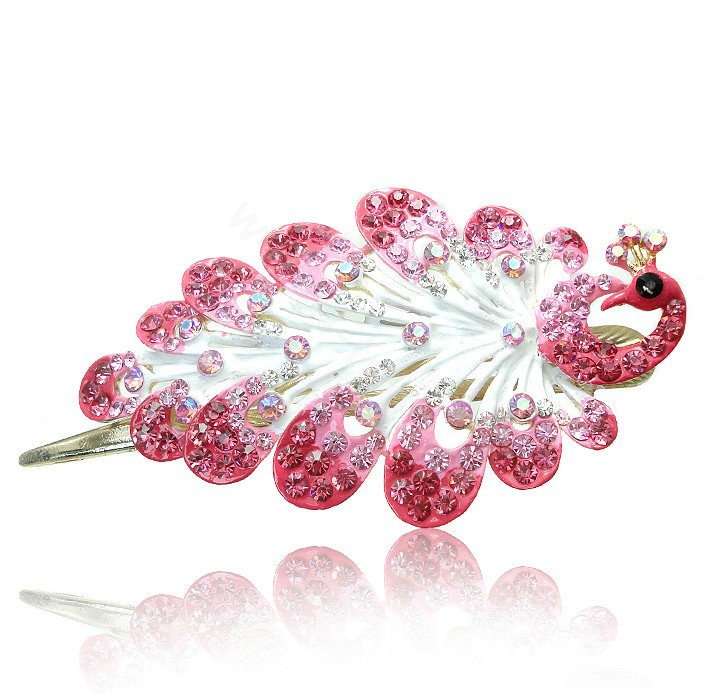 Buy Wholesale Crystal Rhinestone Peacock Bridal Hairpin Duckbill Clip ... Buy Wholesale Crystal Rhinestone Peacock Bridal Hairpin Duckbill Clip ...